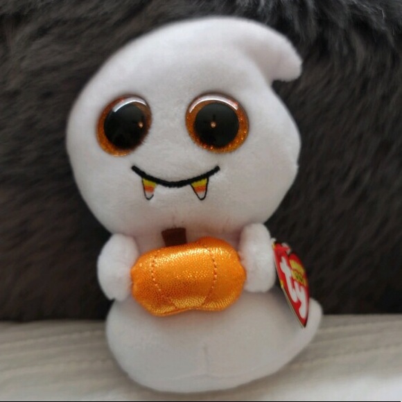 Toys | Ty Beanie Boo Ghost With Pumpkin | Poshmark